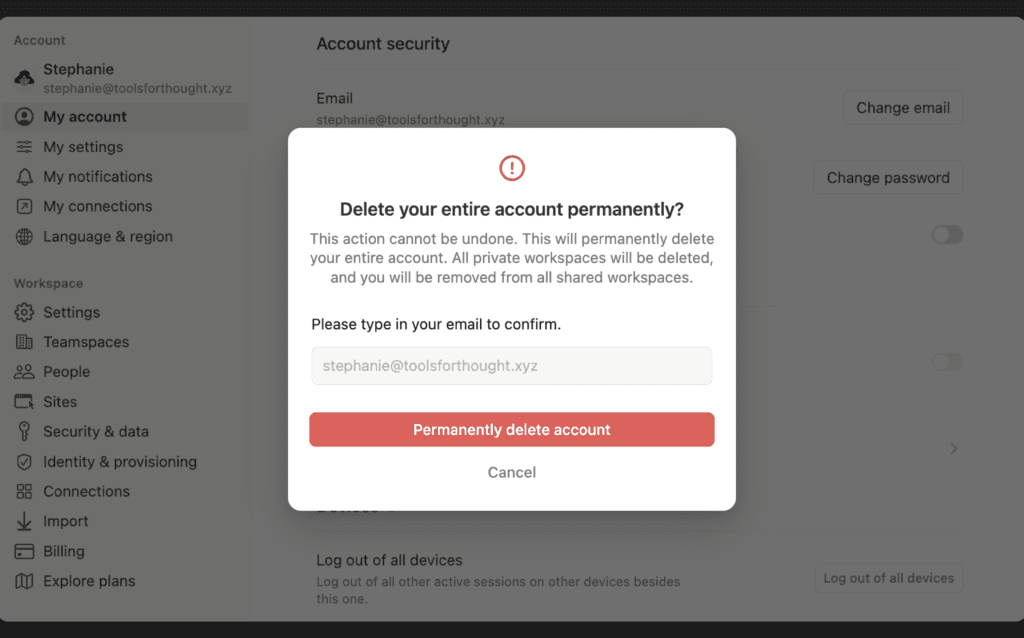 Cómo ELIMINAR tu CUENTA de NOTION - Guía RÁPIDA